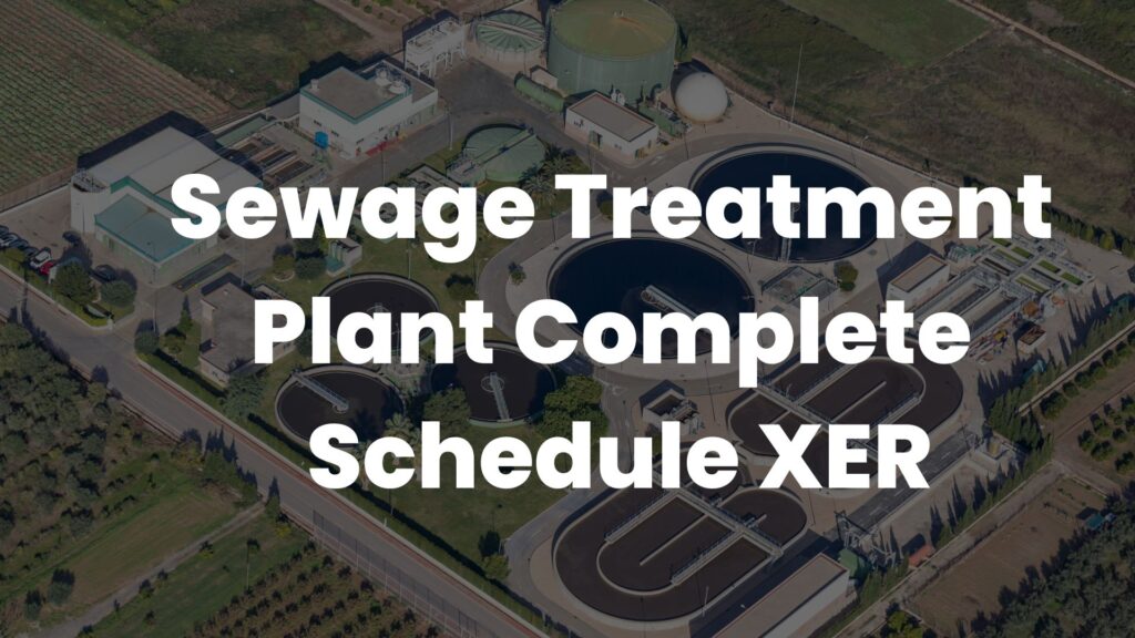 Sewage Treatment Plant And Wastewater Treatment Complete Schedule XER ...